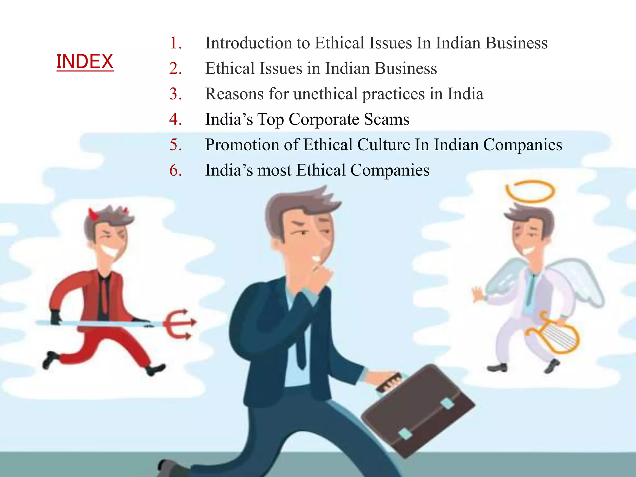 Ethical Issues in Indian Business | PPTX