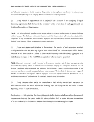 SEBI - Insider Trading | PDF