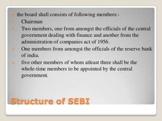 Sebi and its roles | PPT