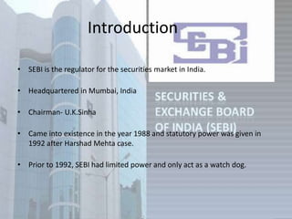 Sebi as a backbone to capital markets | PPTX | Business Banking ...