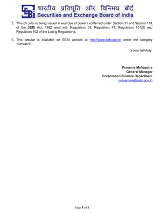 Sebi circular on revised formats for financial result 05.07.2016