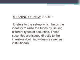 SEBI GUIDELINES REGARDING NEW ISSUES | PPTX