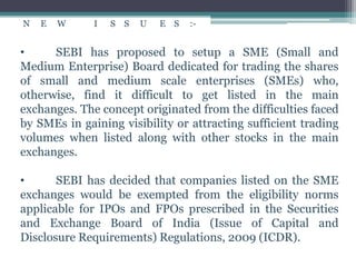 SEBI GUIDELINES REGARDING NEW ISSUES | PPTX
