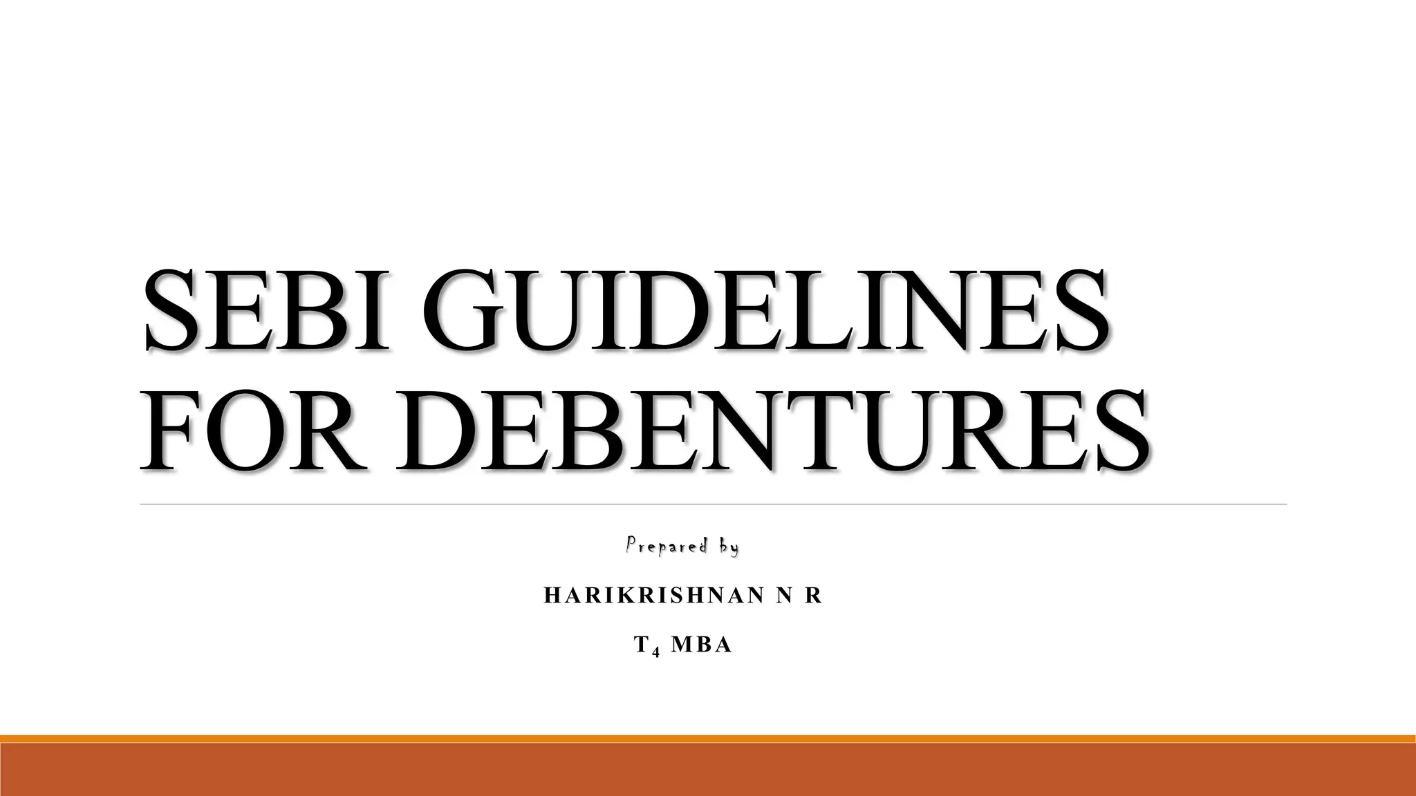 Sebi guidelines for debentures | PDF
