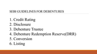 Sebi guidelines for debentures | PDF