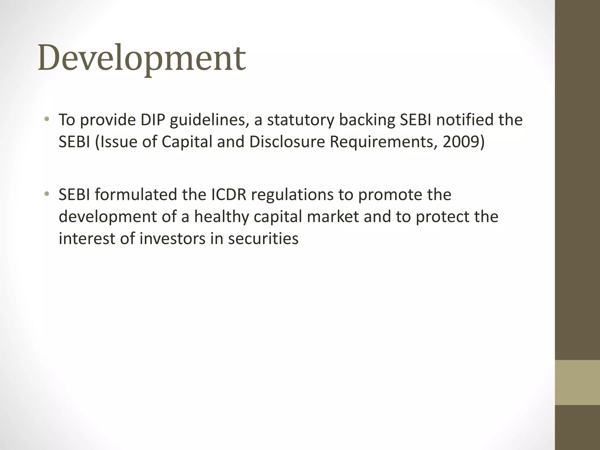 Sebi(icdr)regulations and rights issue | PPTX