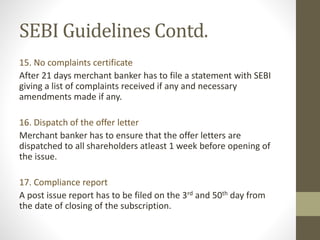 Sebi(icdr)regulations and rights issue | PPTX