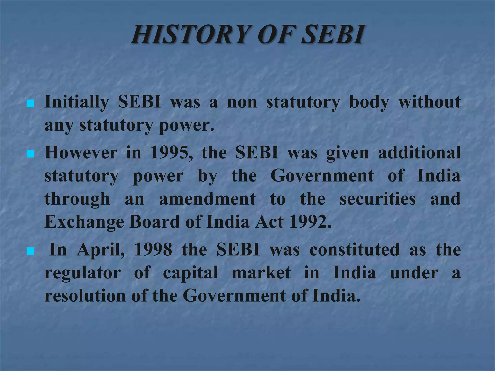 SEBI Presentation | PPTX