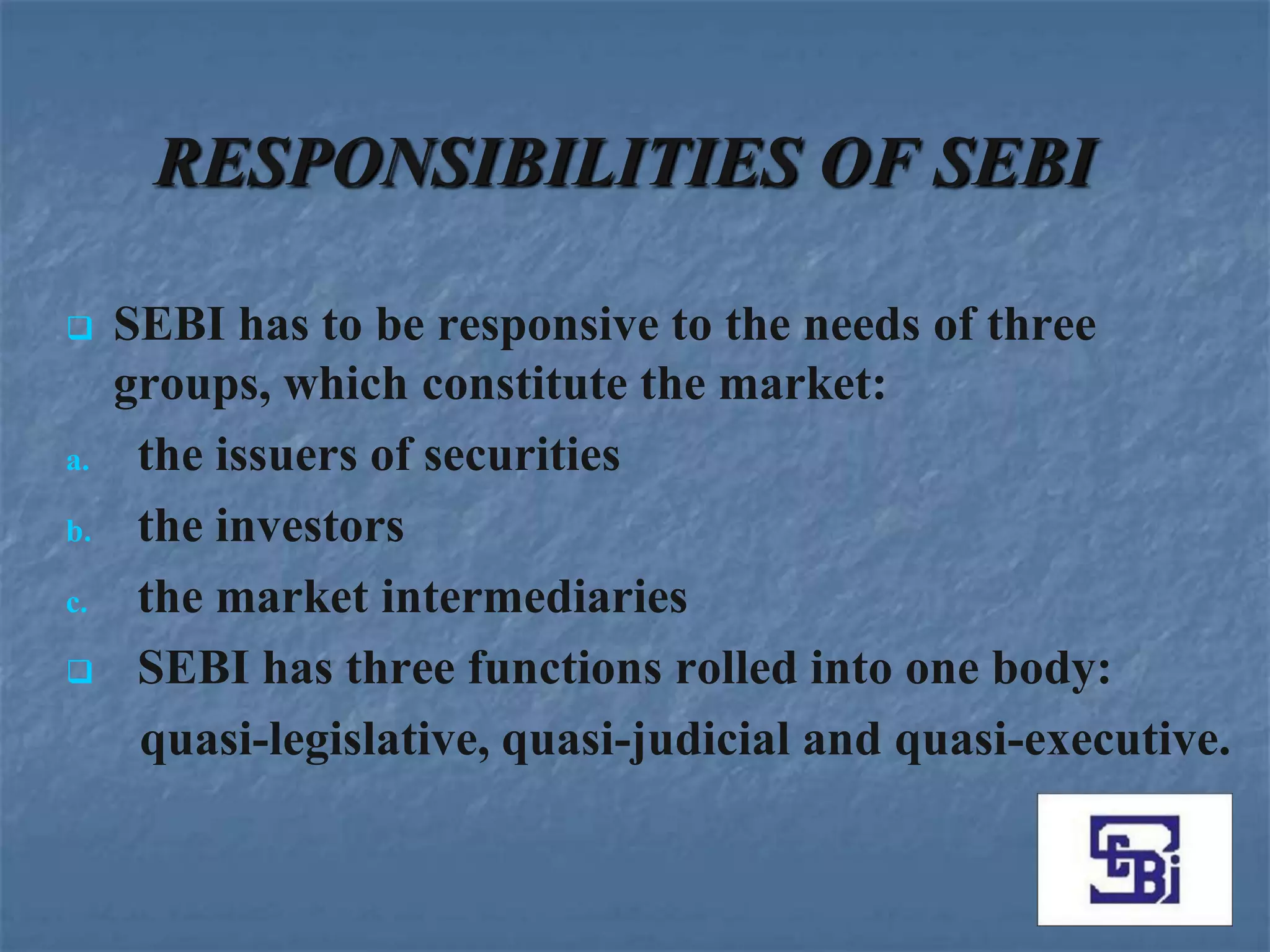 SEBI Presentation | PPTX