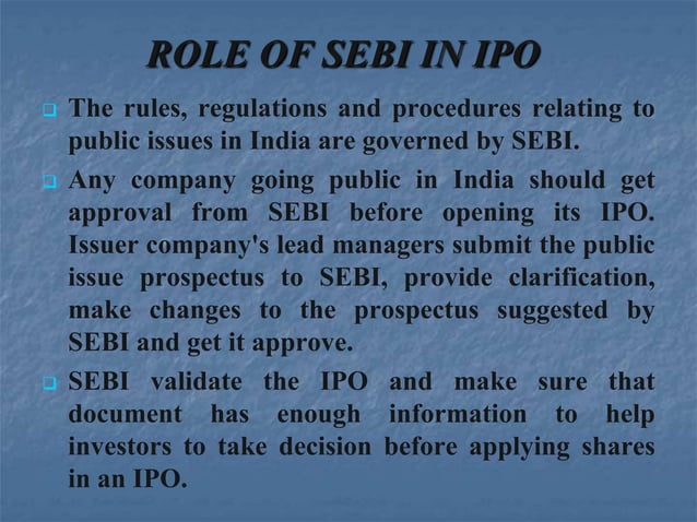 SEBI Presentation | PPTX