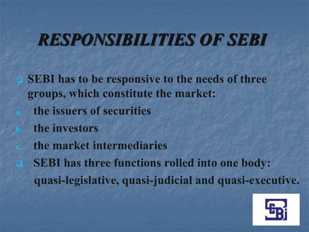SEBI Presentation | PPTX