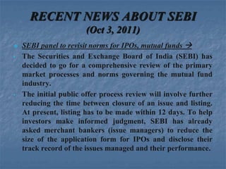 SEBI Presentation | PPTX