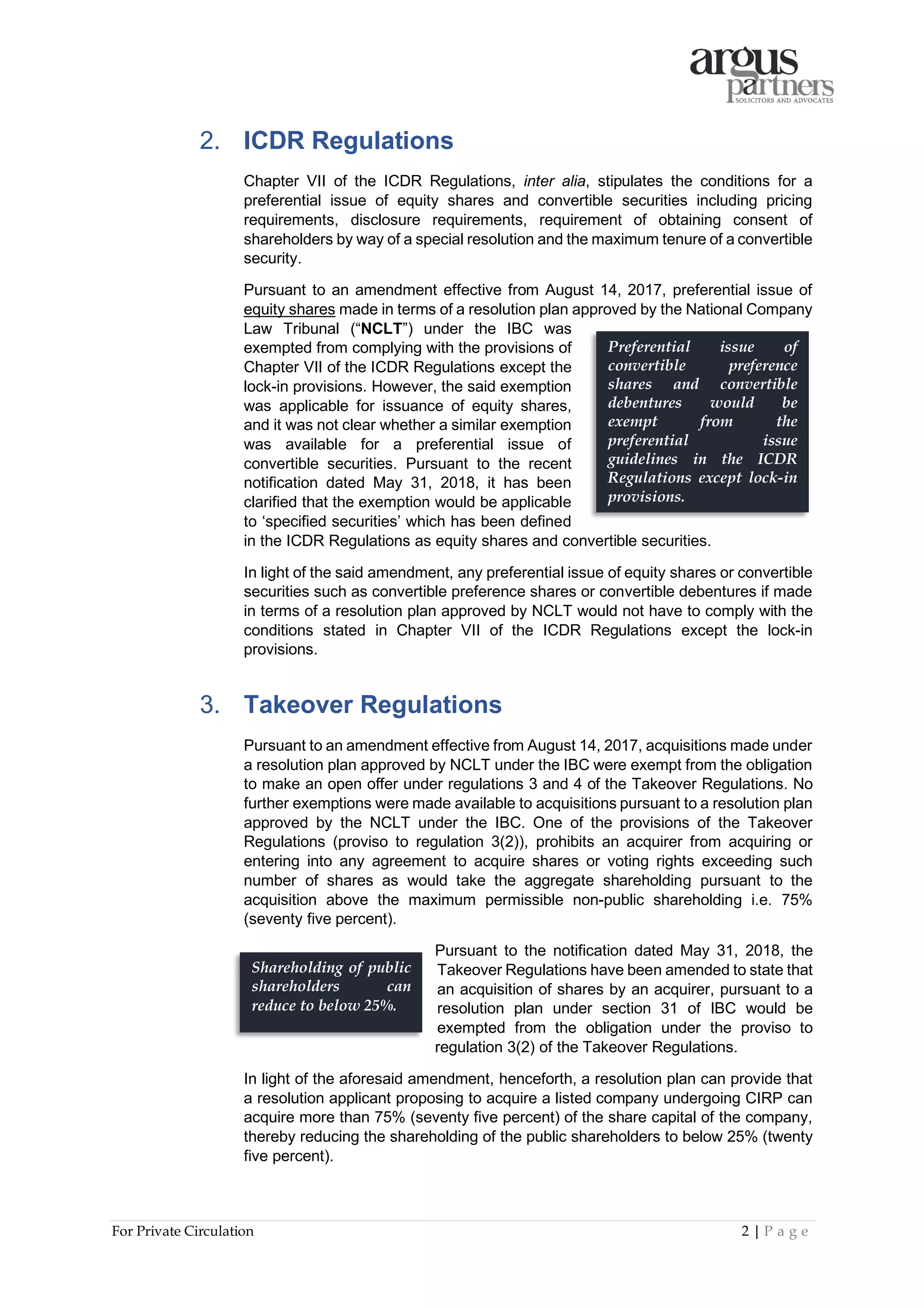 Sebi Regulations and IBC | PDF