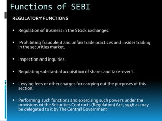 Security Exchange Board of India (SEBI) | PPTX