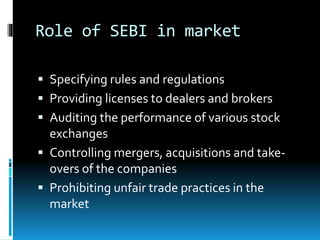 Security Exchange Board of India (SEBI) | PPTX