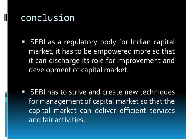 Security Exchange Board of India (SEBI) | PPTX