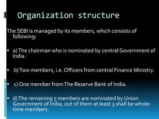 Security Exchange Board of India (SEBI) | PPTX