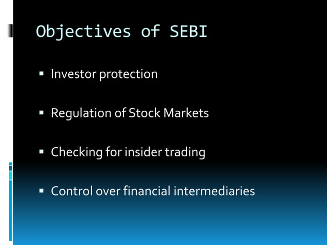 Security Exchange Board of India (SEBI) | PPTX
