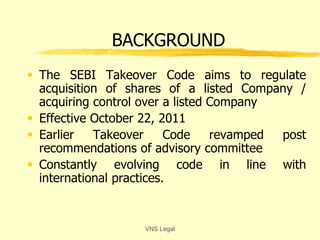 SEBI TAKEOVER CODE_NOV2011.ppt