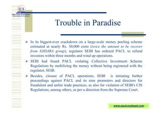 SEBI VS PACL: Trouble in Paradise | PDF