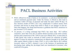 SEBI VS PACL: Trouble in Paradise | PDF