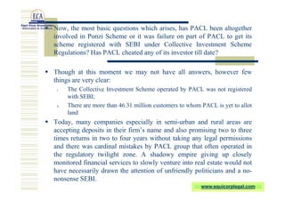 SEBI VS PACL: Trouble in Paradise | PDF