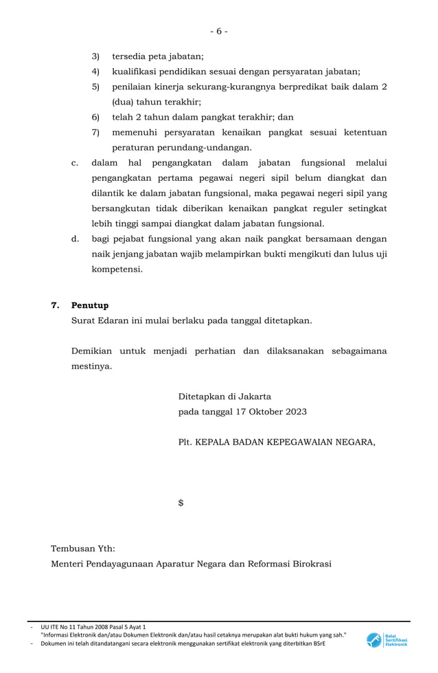 SE BKN No. 16 Th. 2023 Tentang Periodesasi Kenaikan Pangkat.pdf