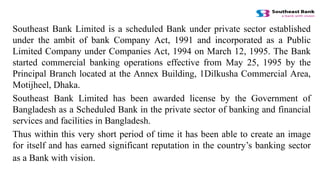 General Banking Activities of SEBL | PPTX