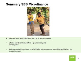 SEB Microfinance Viktor Andersson | PPT
