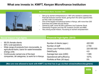 SEB Microfinance Viktor Andersson | PPT
