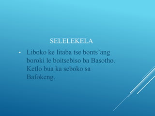 SEBOKO SA BAFOKENG | PPTX