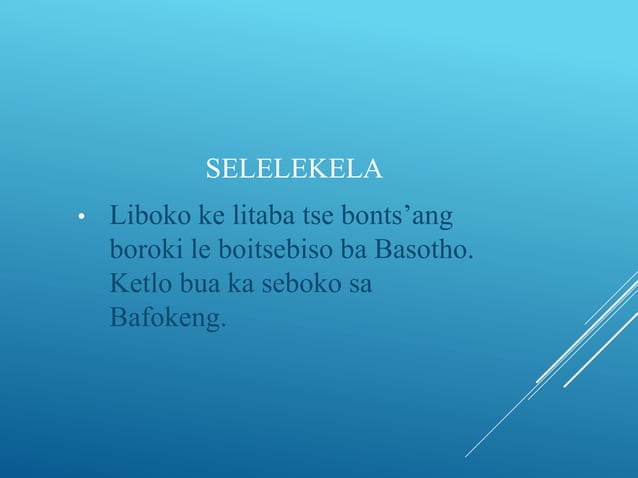 SEBOKO SA BAFOKENG | PPTX