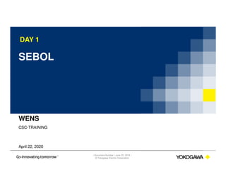 SEBOL_DAY1_r0.00 for yokogawa sebol programing | PDF