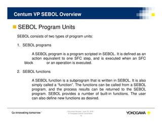 SEBOL_DAY1_r0.00 for yokogawa sebol programing | PDF