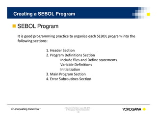 SEBOL_DAY1_r0.00 for yokogawa sebol programing | PDF