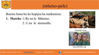 SEBOLELI SA BOEMO | PPTX