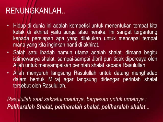 Sebuah Renungan Sholat seorang muslim.ppt