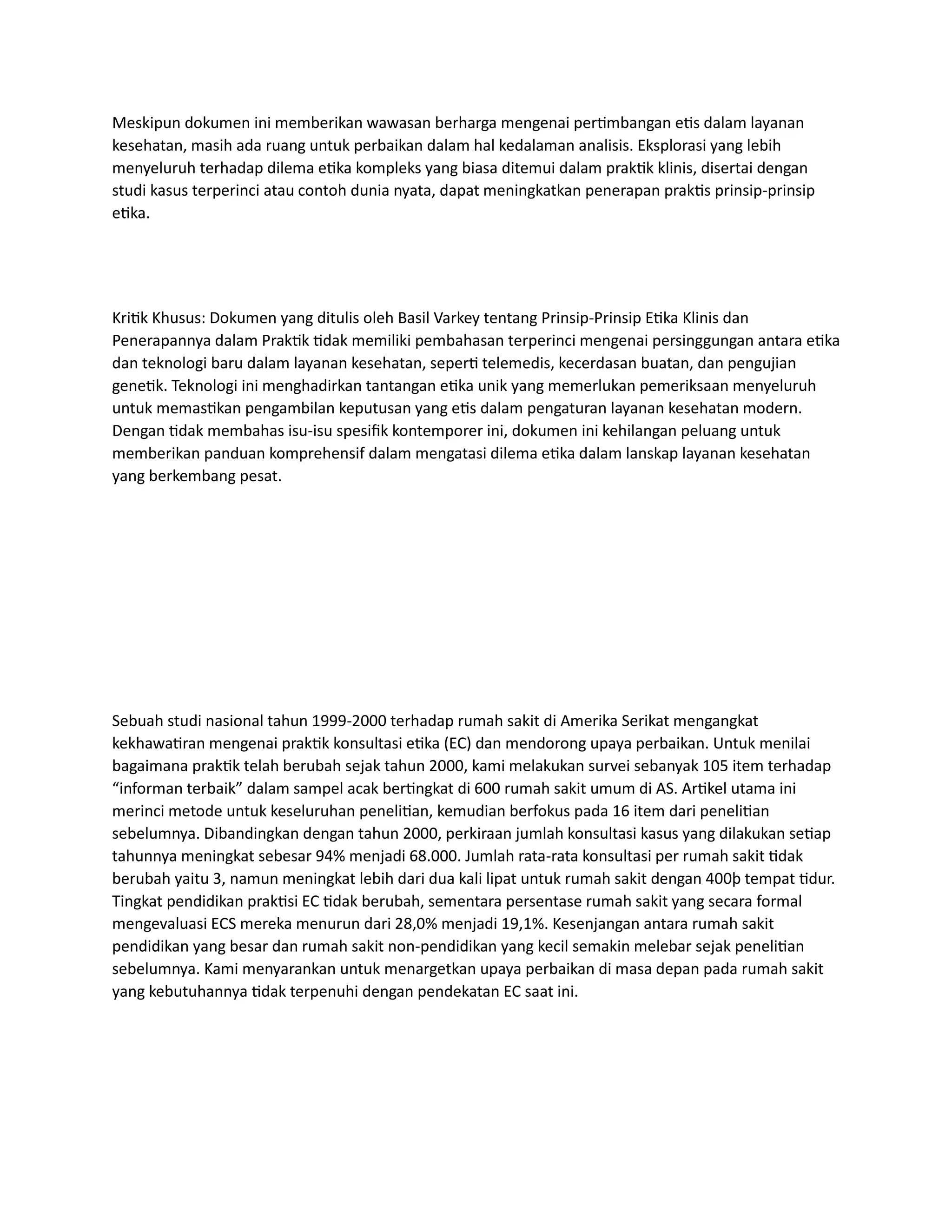 prinsip etika klinis dan penerapannya dalam praktek | DOCX