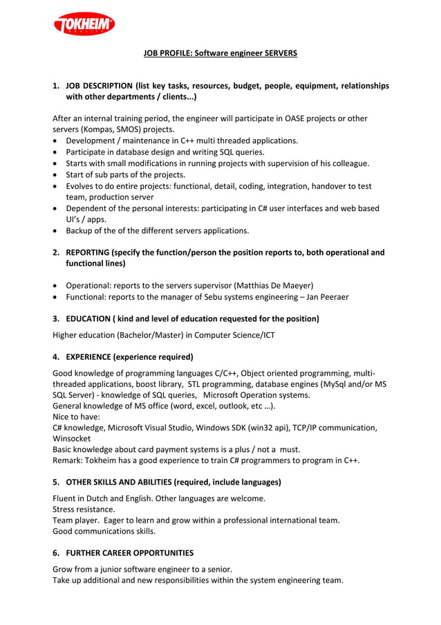 Sebu software engineer belgium oase | PDF