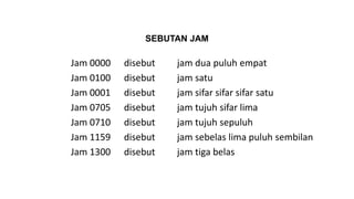 Sebutan jam | PPT