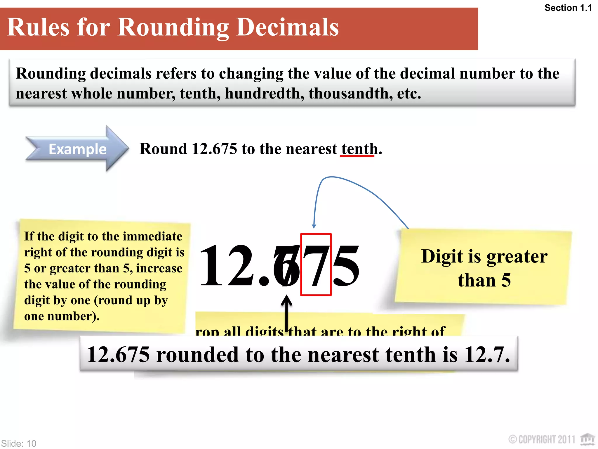 Sec. 1.1 rounding numbers (v500) | PPTX