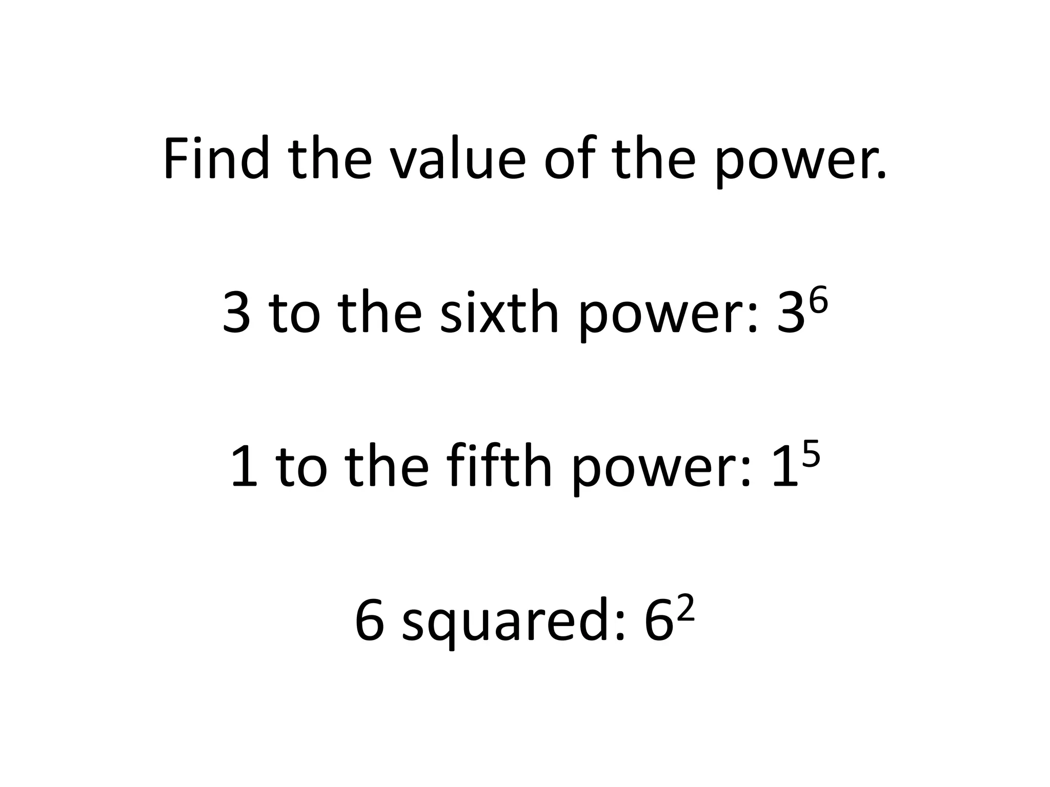 Sec. 1.3 power and exponents | PPTX