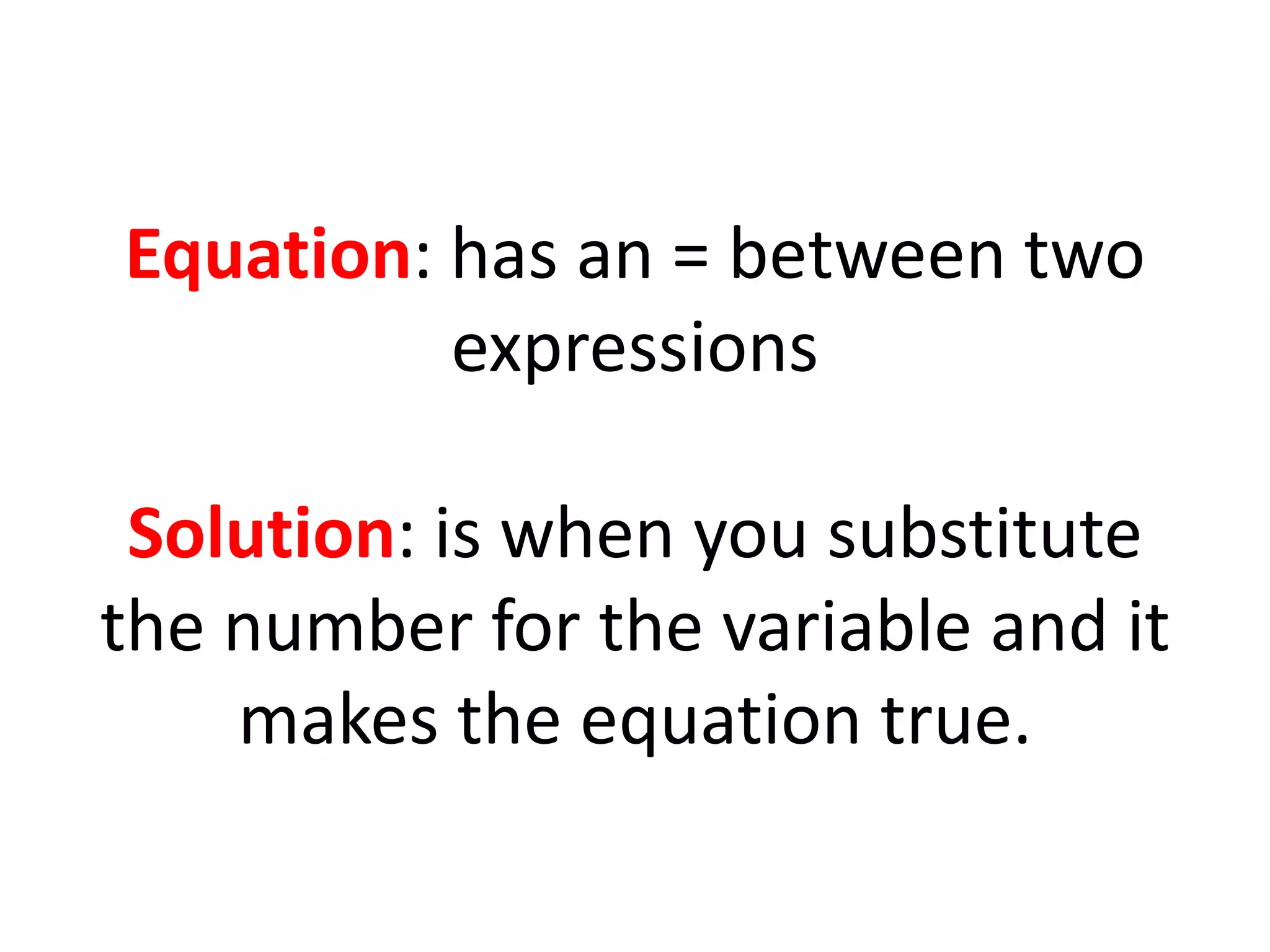 Sec. 1.6 equations and mental math | PPTX