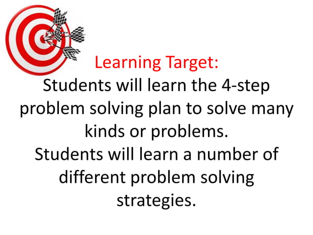Sec. 1.7 4-step problem-solving plan | PPT