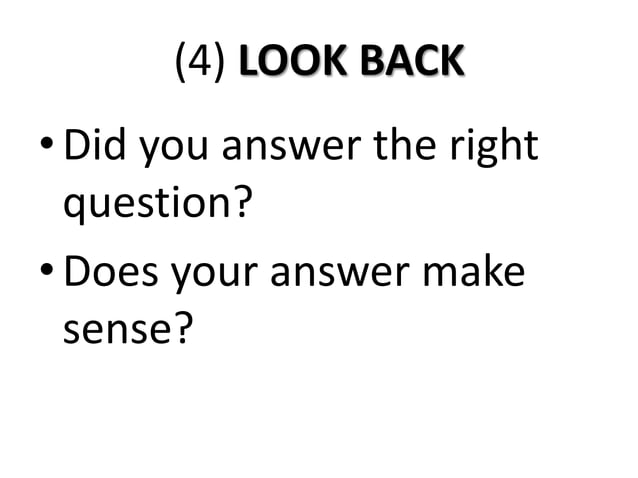 Sec. 1.7 4-step problem-solving plan | PPT