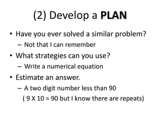 Sec. 1.7 4-step problem-solving plan | PPT