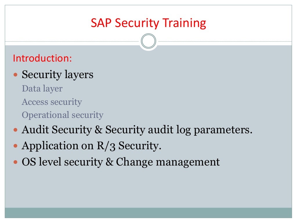 The Best Sap Security Online Training Sap Security Tutorial