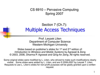 Sec.7--Multiple Access Techniques | PPT | Computer Networking | Computing