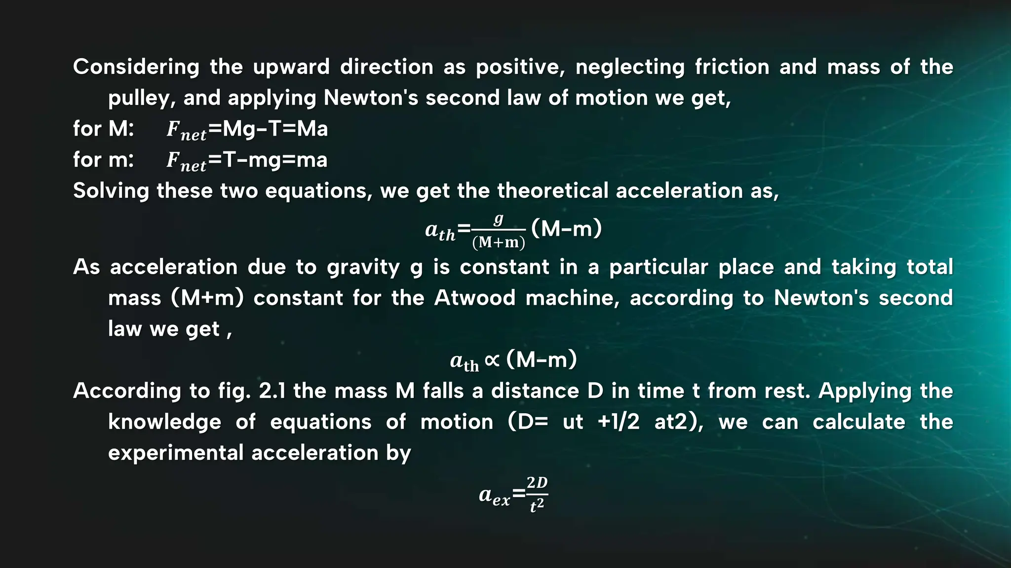 Verification of Newton’s Law of Motion by Atwood Machine. | PPTX