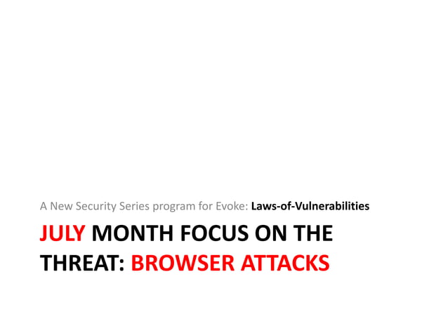Security-Web Vulnerabilities-Browser Attacks | PPT
